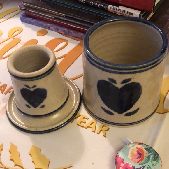 Kitchen | Vintage Butter Bell Keeper Handmade Stoneware Pottery Polly ...